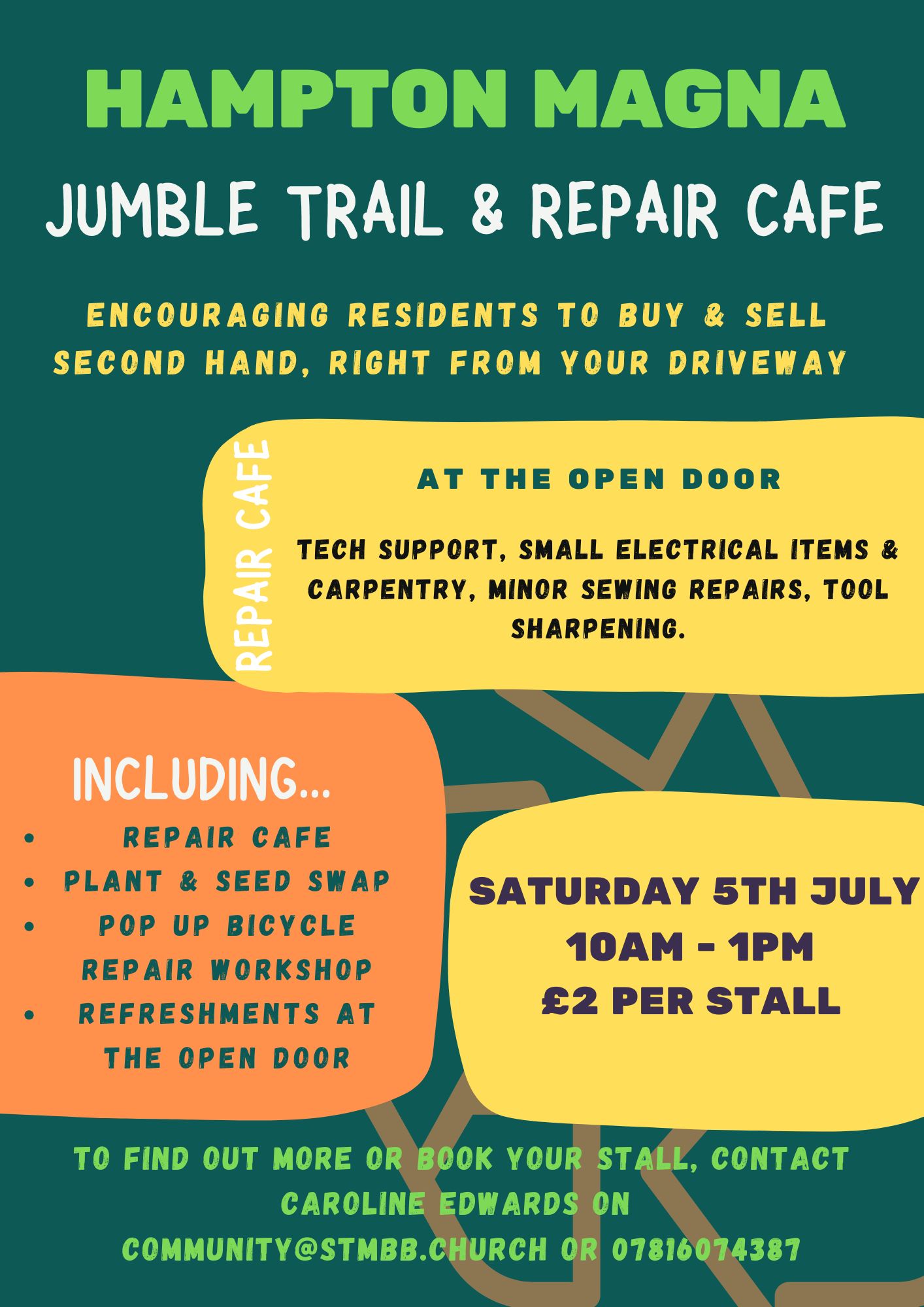 Jumble Trail and Repair Cafe – 5th July 10am-1pm « Budbrooke Medical Centre
